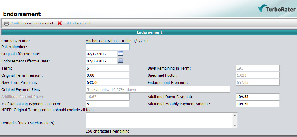 FAQ ID # 150 - What is the process for obtaining a pro-rated premium ...